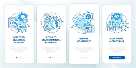 Digital Agriculture Pros Blue Onboarding Mobile App Screen Monitoring Walkthrough Steps