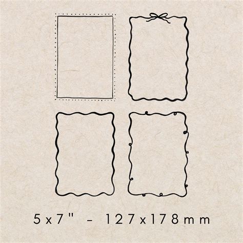 Wavy Squiggle Border Illustration Png Hand Drawn Wavy Curly Frame