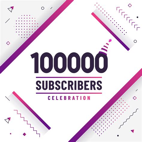 Thank You 100000 Subscribers 100k Subscribers Celebration Modern