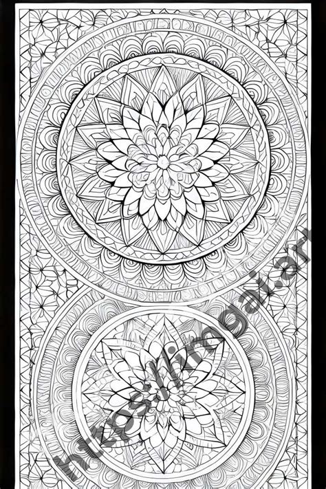 Раскраска Абстракции в стиле Mandala №730 — купить изображение в