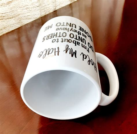 Hold My Halo Coffee Mug Sublimation Printing Cup T For Coffee Drinker Funny Coffee Mug
