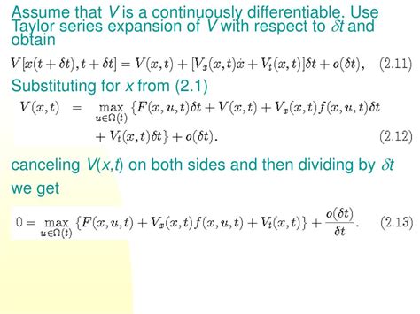 Ppt The Maximum Principle Continuous Time Powerpoint Presentation Free Download Id681143