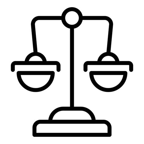 Vector De Contorno De Icono De Equilibrio Social Servicio De Confianza