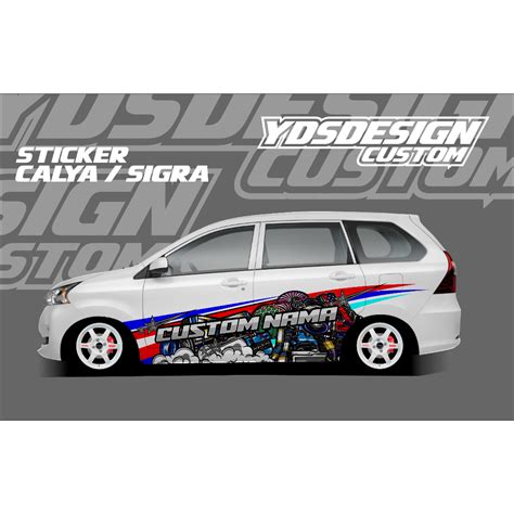 Jual Sticker New Livery Xeniaavanzajazz Stker Mobil Calya Sigra