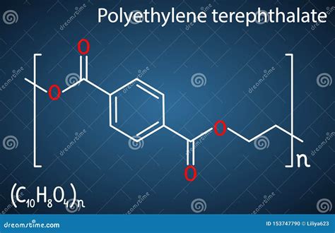 Polyethylene Terephthalate Or Pet Pete Polyester Thermoplastic Polymer Molecule Structural