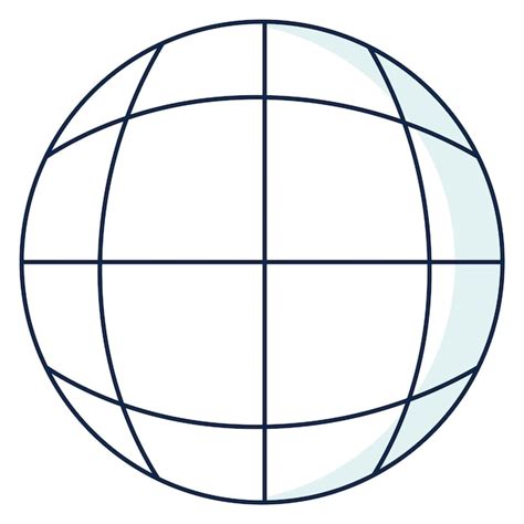 Premium Vector Worldwide Symbol Round Planet Grid Global Icon