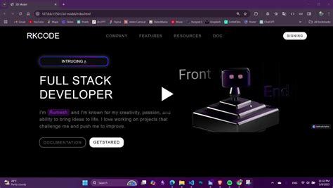 Homepage Webdevelopment Frontenddev Threejs Javascript Html5 Css3 Rumesh Kumara