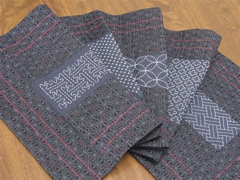 Sashiko Table Runner Japanese Embroidery Pattern
