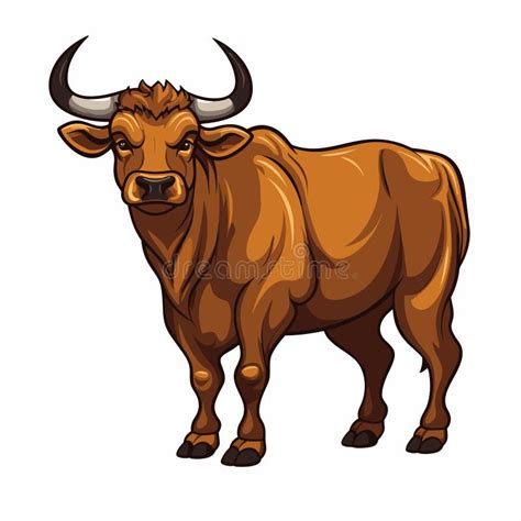 Bull Hand Drawn Illustration Bull Vector Doodle Style Cartoon