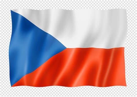 Premium PSD Czech Flag Isolated On White