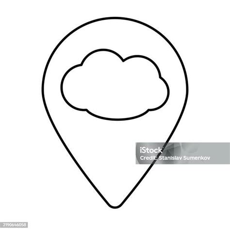구름이 있는 위치 핀 벡터 아이콘 상징 그래픽 절연 기호 웹 아이콘 디자인 0명에 대한 스톡 벡터 아트 및 기타 이미지 0명 디자인 벡터 Istock