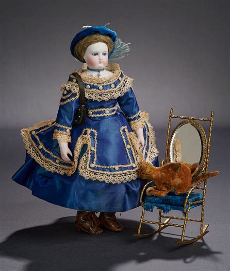 Dainty French Bisque Poupee With Bisque Arms And Splendid Costume 4000 5000
