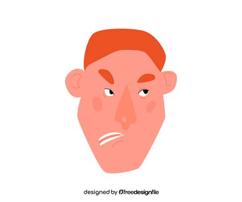 Angry Man Face Illustration Clipart Free Download