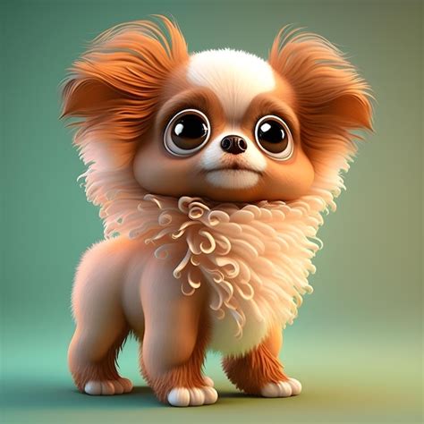 Super Lindo Perrito Bebé Representado En El Estilo De Ai Generativo De