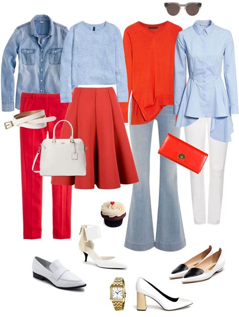Angie On Fashion And Style Youlookfab Red Outfit Blue Outfit