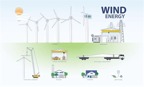 Premium Vector Wind Energy Wind Turbine Harnessing Natures Power For