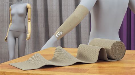 3d Unfolded Elastic Bandage Beige Turbosquid 2225810
