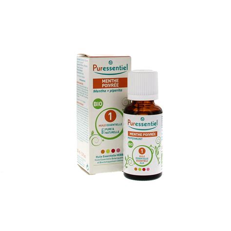 PURESSENTIEL Huile essentielle menthe poivrée bio flacon ml Pharmacie Prado Mermoz