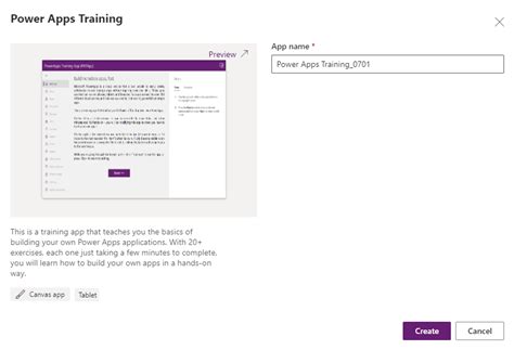 power apps training template valto