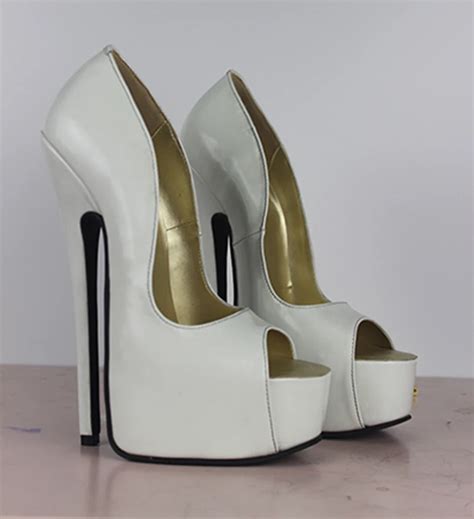 Genuine Leather Pump Extreme High Heel 8 Heel About 5cm Platform Women