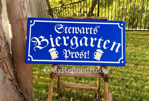 Biergarten Sign Prost Bar Sign Oktoberfest Bar Signs Oktoberfest