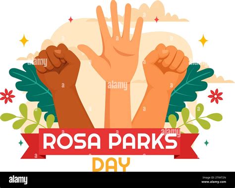Rosa Parks Day Vector Illustration With The First Lady Of Civil Rights