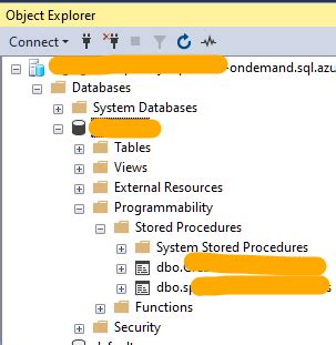 Azure Can I Create A Stored Procedure In Serverless Sql Pool Stack
