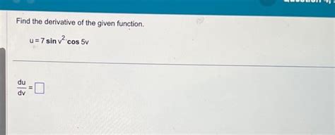 Solved Find The Derivative Of The Given Function Chegg