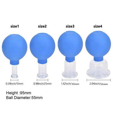 Body Massage Cup Glass Cupping Device Silica Gel Pvc Domestic Use