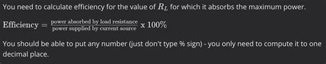 Solved Electrical Engineering Circuit Efficiency Chegg