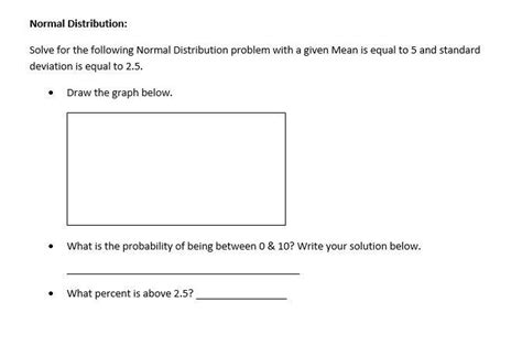 Solved Normal Distribution Solve For The Following Normal Chegg