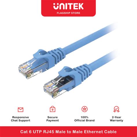 Unitek Cat 6 Utp Rj45 Male To Male Ethernet Cable Lazada Ph