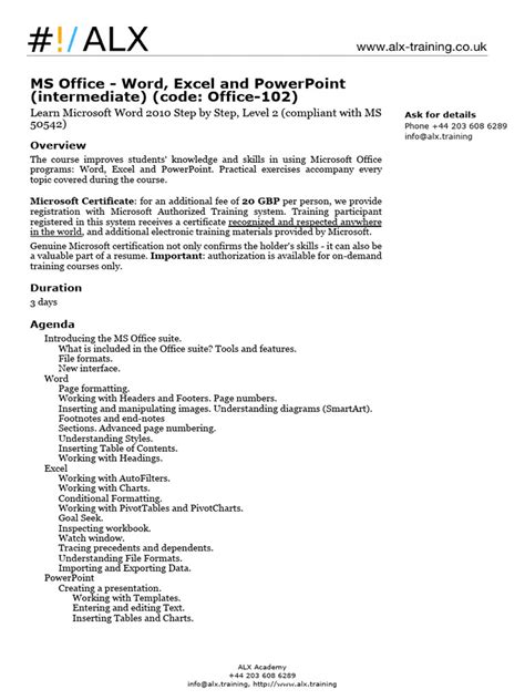 Office Word Excel Powerpoint Advanced Pdf Microsoft Excel Microsoft Word