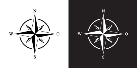 Icono De Rosa De Los Vientos Icono De Rosa De Los Vientos Símbolo De