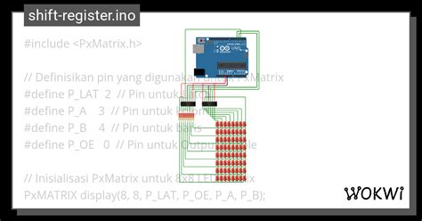 led marix 8x8 pxmatrik wokwi esp32 stm32 arduino simulator