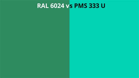 Ral 6024 Vs Pms 333 U Ral Colour Chart Uk