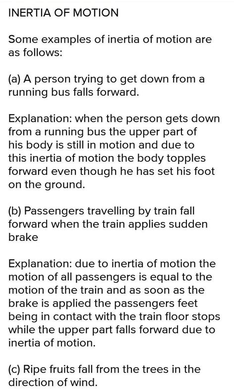 Examples Of Inertia