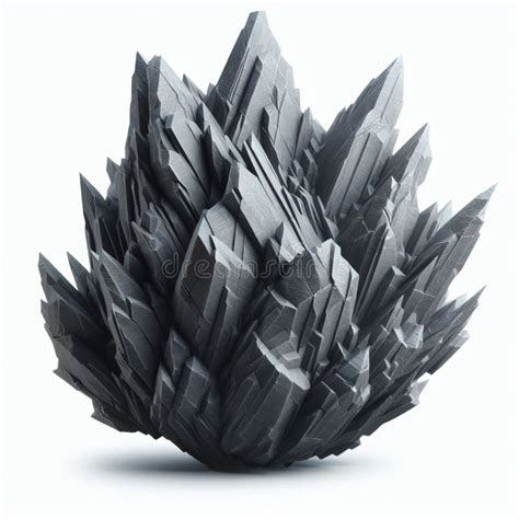Jagged Irregularly Shaped Granite Boulder With Sharp Edges Su Stock