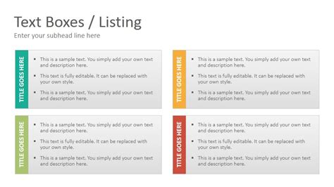 Text Boxes Diagrams PowerPoint Presentation Template SlideSalad