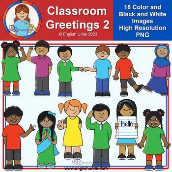 Clip Art Classroom Greetings 2 By English Unite Clip Art TPT