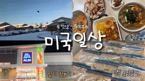 [🇺🇸 미국 브이로그] 24 미국시골 20대 주부 일상 먹고 장보고 놀고 운동하고 공부 🤦🏻‍♀️ㅣ끝나지않는 만두