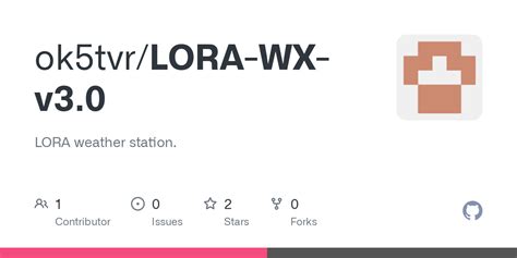 GitHub Ok5tvr LORA WX V3 0 LORA Weather Station
