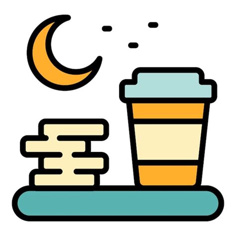 遅刻コーヒー アイコン 概要白背景色フラットに分離された Web デザインの遅勤コーヒー ベクトル アイコン Premiumベクトル素材
