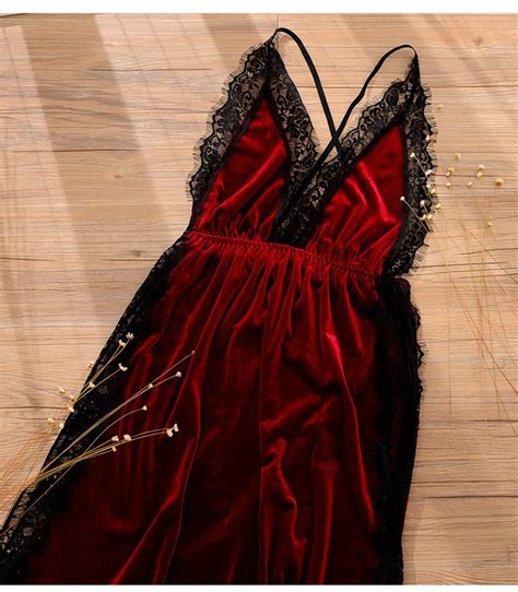 Elegant Velvet Nightgown Velvet Nightie Velvet Lingerie Etsy Uk
