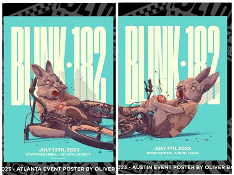 Atlanta and Austin posters side by side : r/Blink182