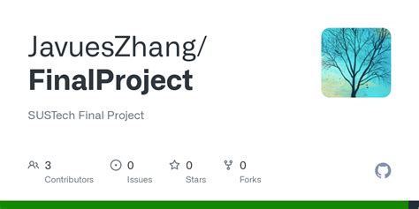 github javueszhang finalproject sustech final project