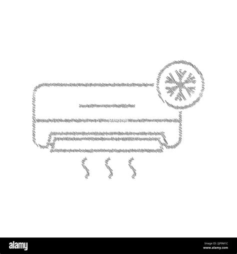 Air Conditioner With Snowflake Sketch Vector For Web And Mobile Stock Vector Image And Art Alamy