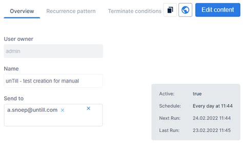 Mailing UnTill Web Management Manual