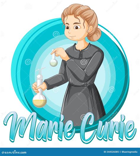 Marie Curievector Portrait Illustration Of Madam Marie Curie