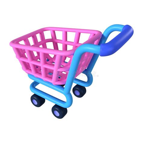 Empty Shopping Cart 3D Illustration Icon Stock Photo Illustration Of